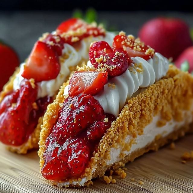Golden Strawberry Crunch Cheesecake Tacos: The Sweet Recipe That Broke ...
