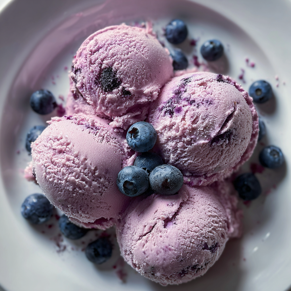 Indulge in the Creamy Bliss of Homemade Blueberry Ice Cream
